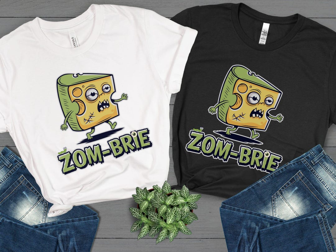 Funny Brie Cheese Halloween Shirt - Zombrie Pun Shirt, Hilarious Spooky ...