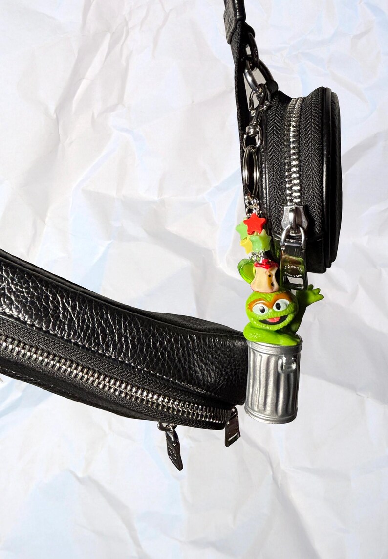 Oscar the Grouch Muppet Sesame Street Purse Charm Keychain - Etsy