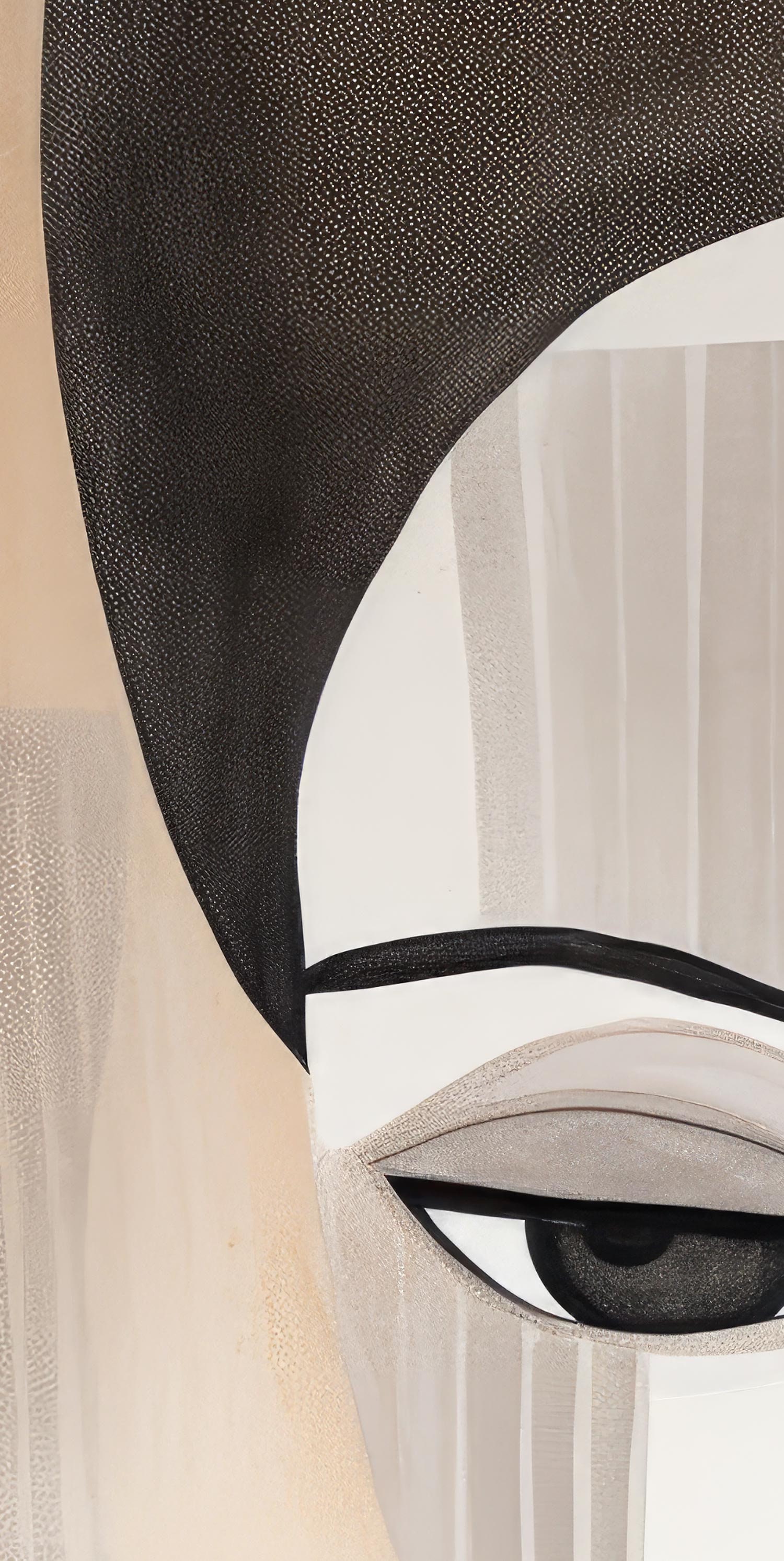 Picasso Style Female Face With a Subtle Cubism Esq Vibe. Harlequin ...