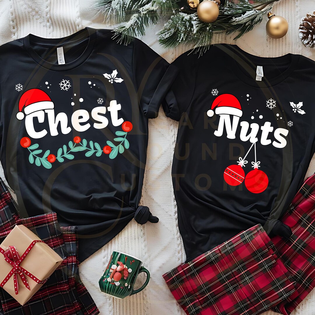 Chest Nuts Funny Couples Christmas Sweaters Gift for Boyfriend ...