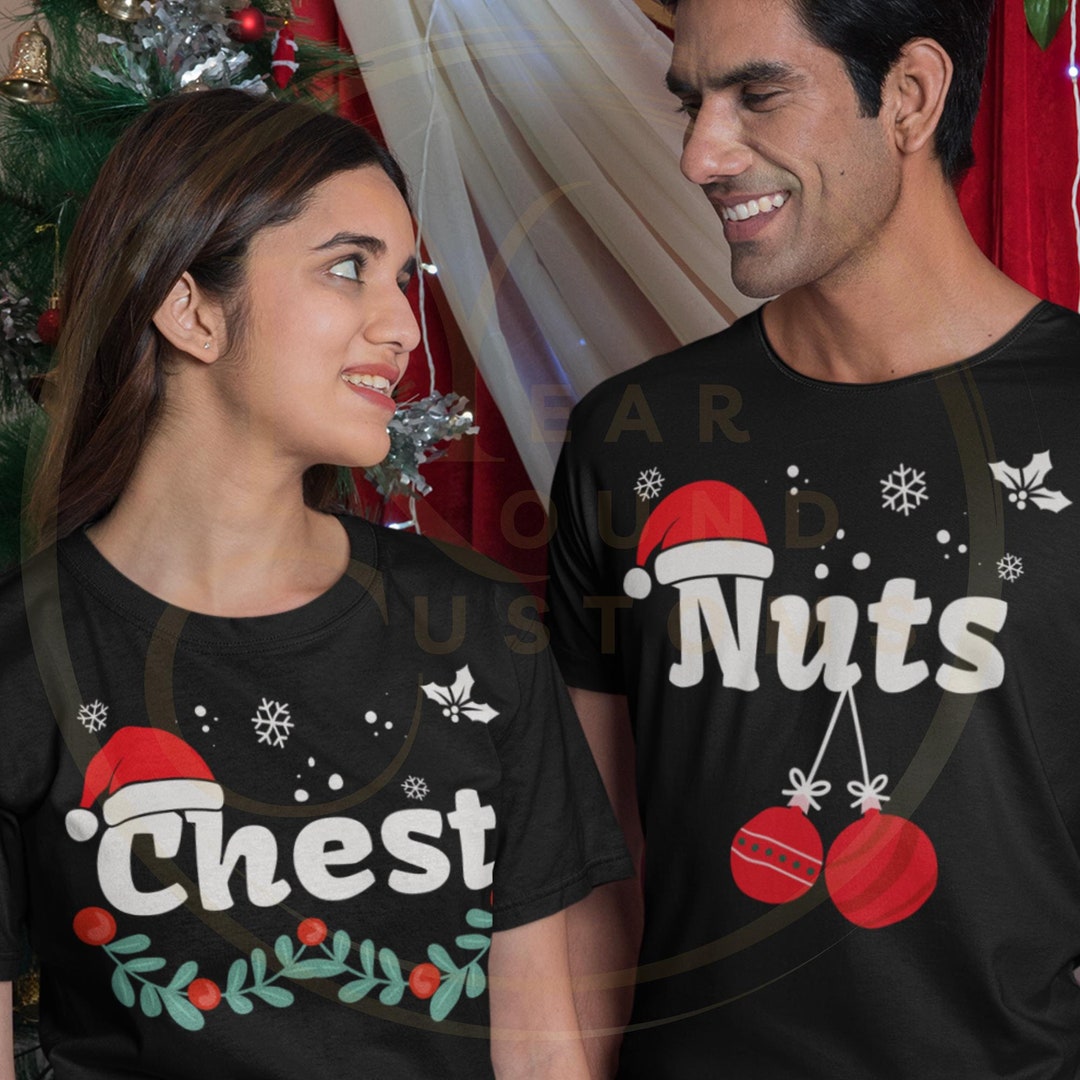 Chest Nuts Funny Couples Christmas Sweaters Gift for Boyfriend ...