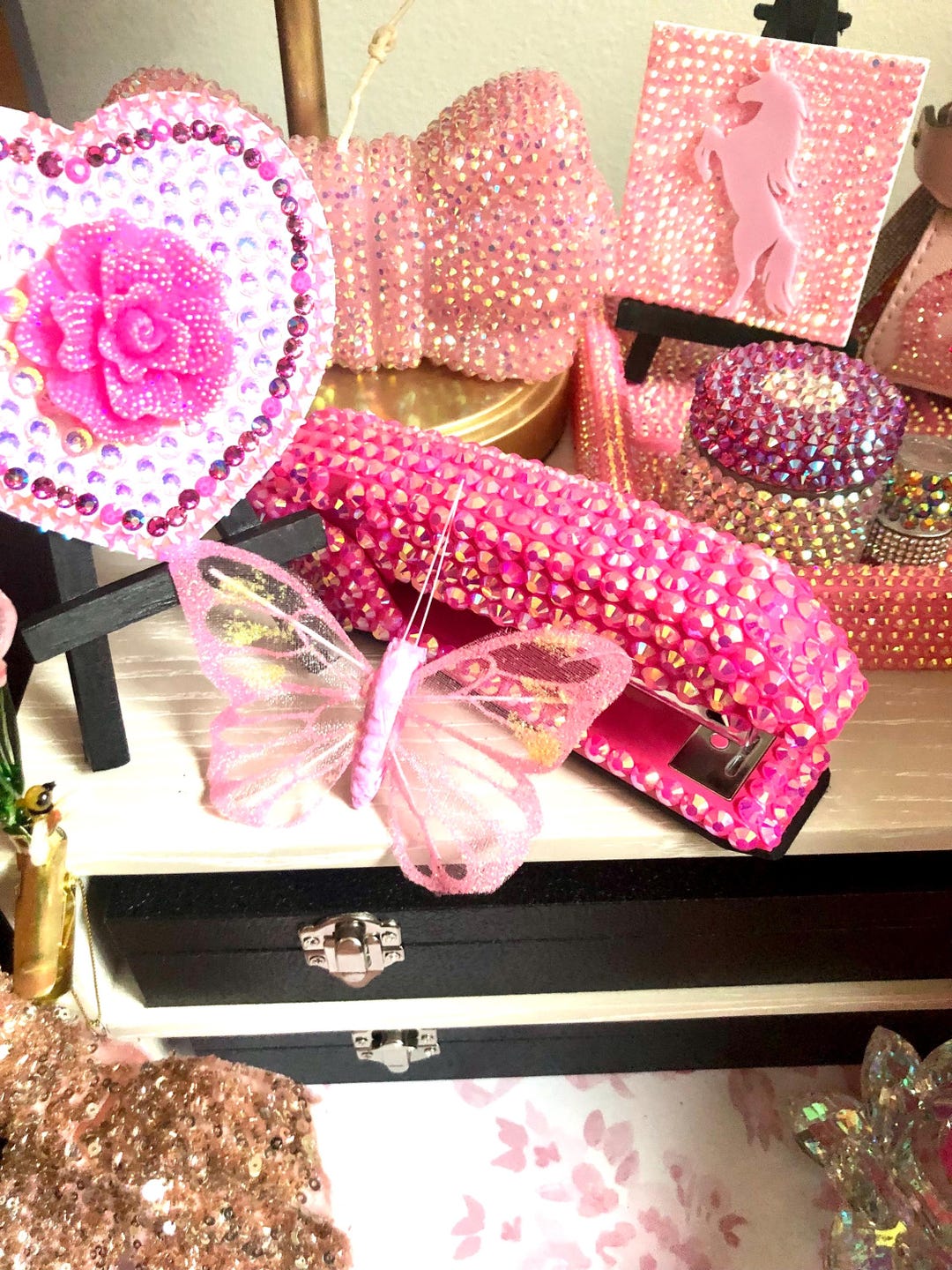Hot Pink Bedazzled Stapler - Etsy