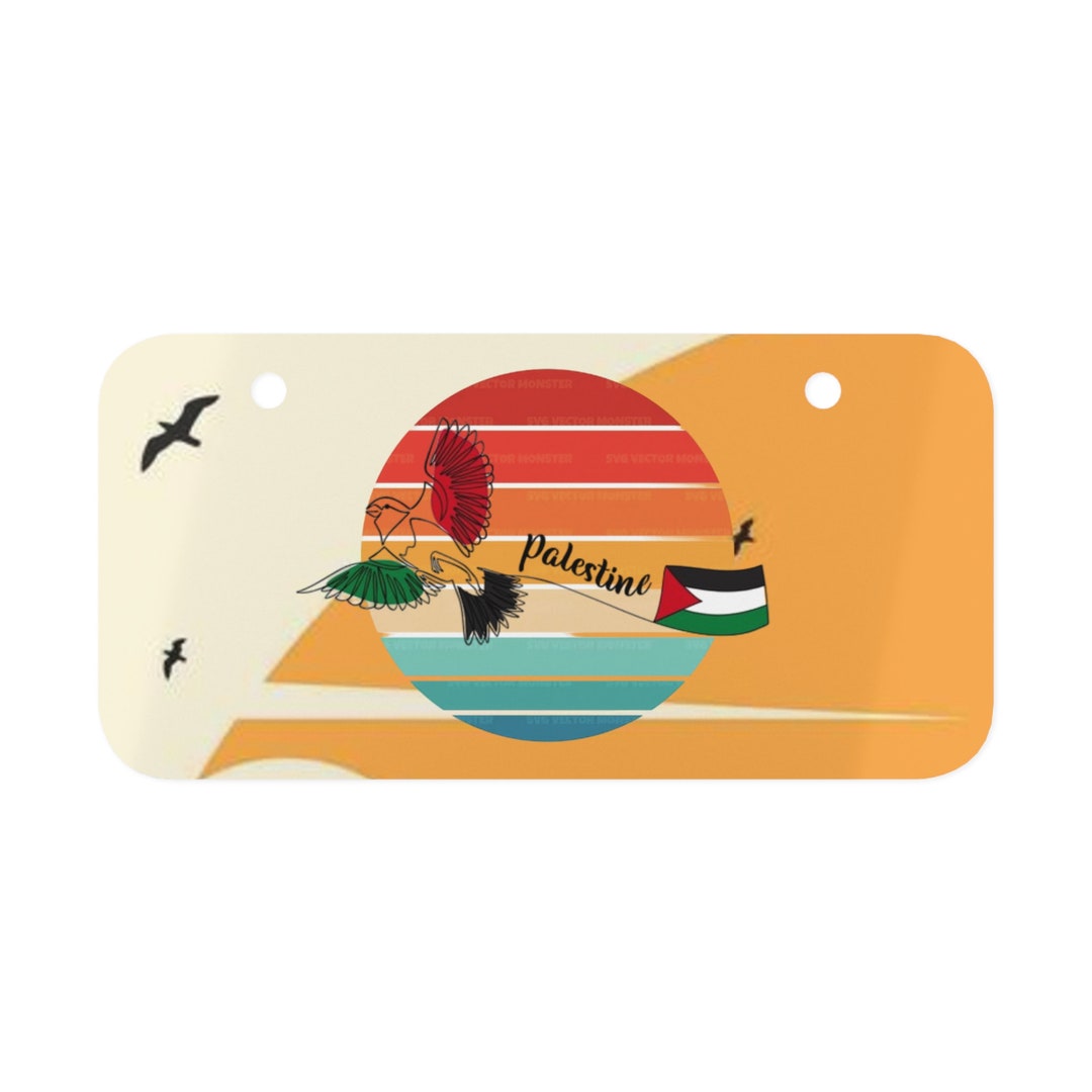 Palestine Sunset: Mini License Plate for Serene Drives - Etsy
