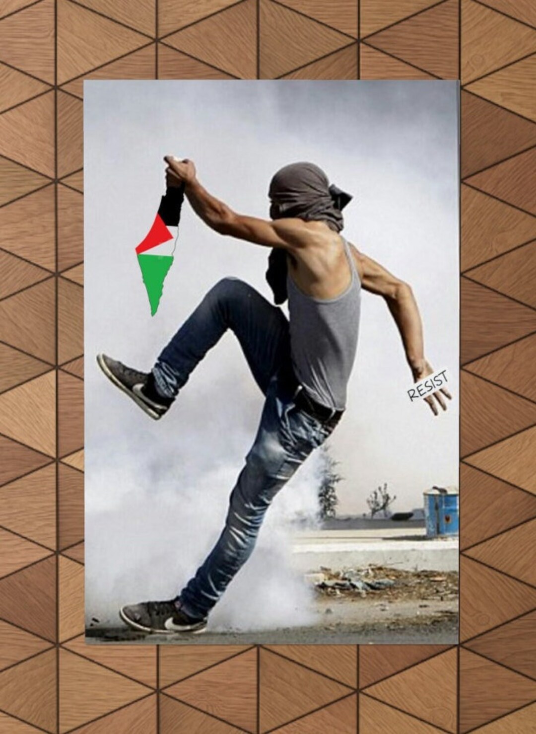 Free Palestine Poster, Freedom Fighter Poster, Palestinian Brave Heart ...