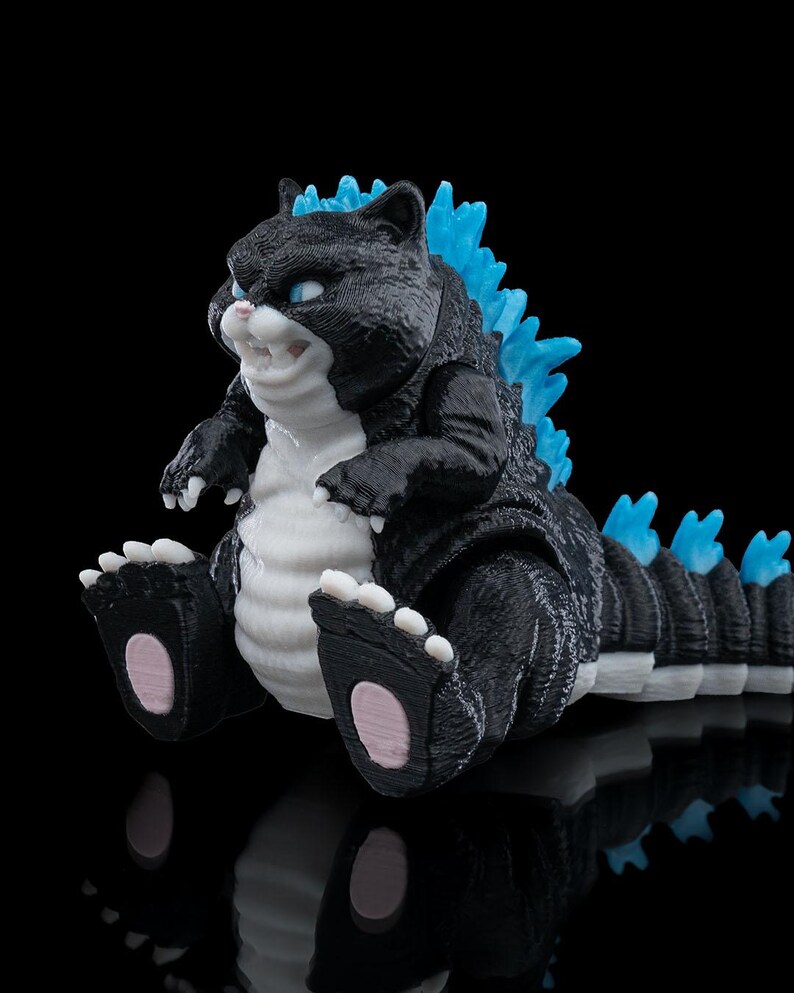 Catzilla – 3D Printed Giant Cat Figurine | Monster Cat Collectible | Funny Desk Decor - Etsy