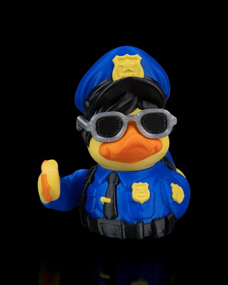 Quop | 3D Printed Police Rubber Duck | Articulated Cop Duck | Fun Gift ...