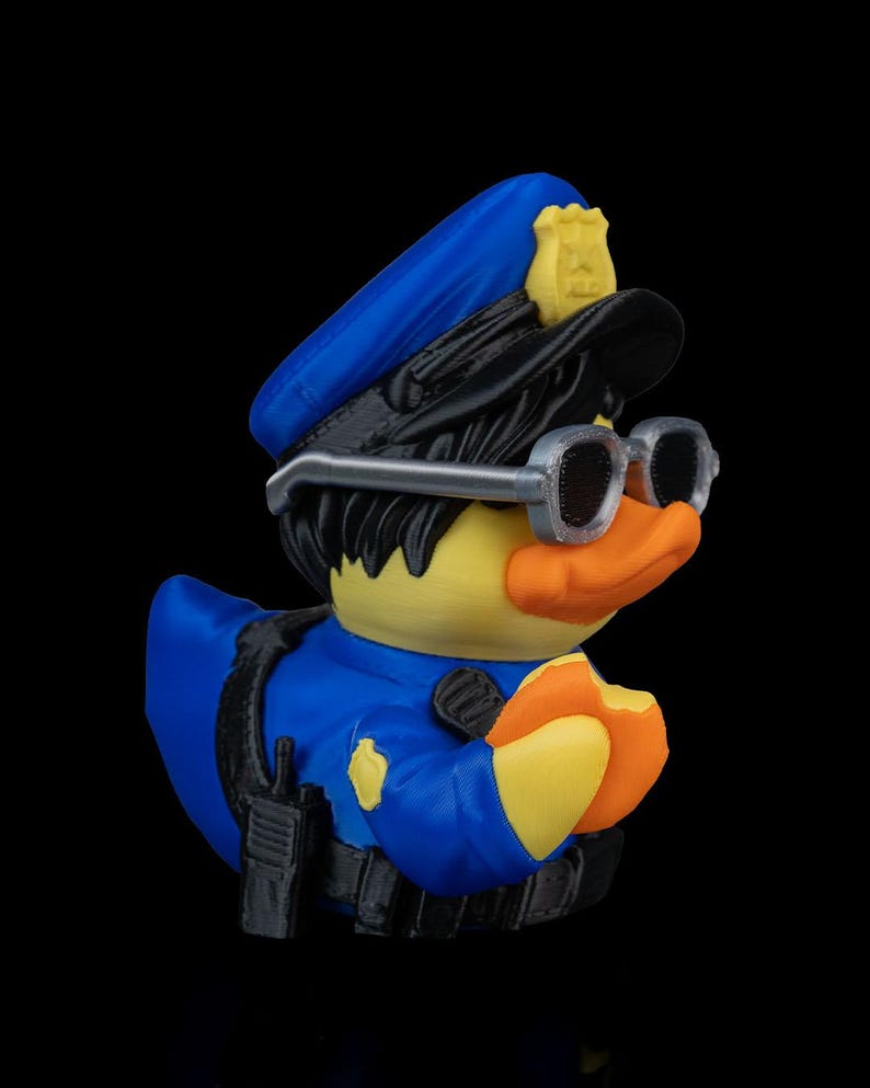 Quop | 3D Printed Police Rubber Duck | Articulated Cop Duck | Fun Gift ...