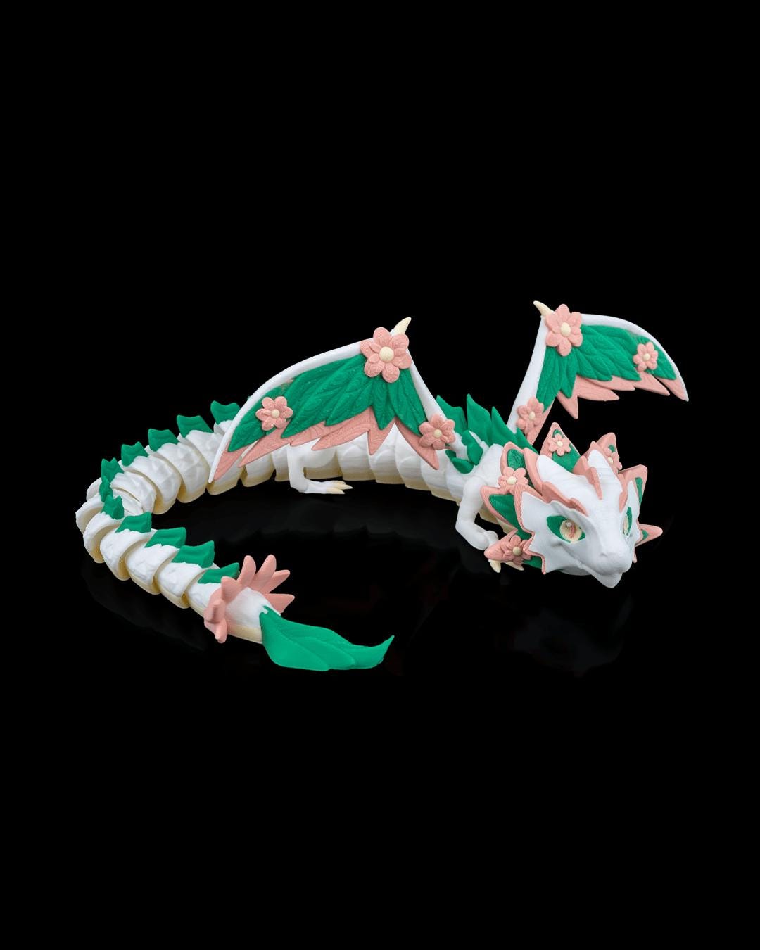 Floral Empress | 3D Printed Articulated Dragon | Elegant Poseable ...