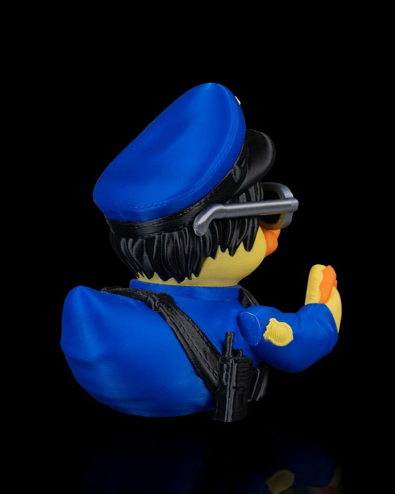 Quop | 3D Printed Police Rubber Duck | Articulated Cop Duck | Fun Gift ...