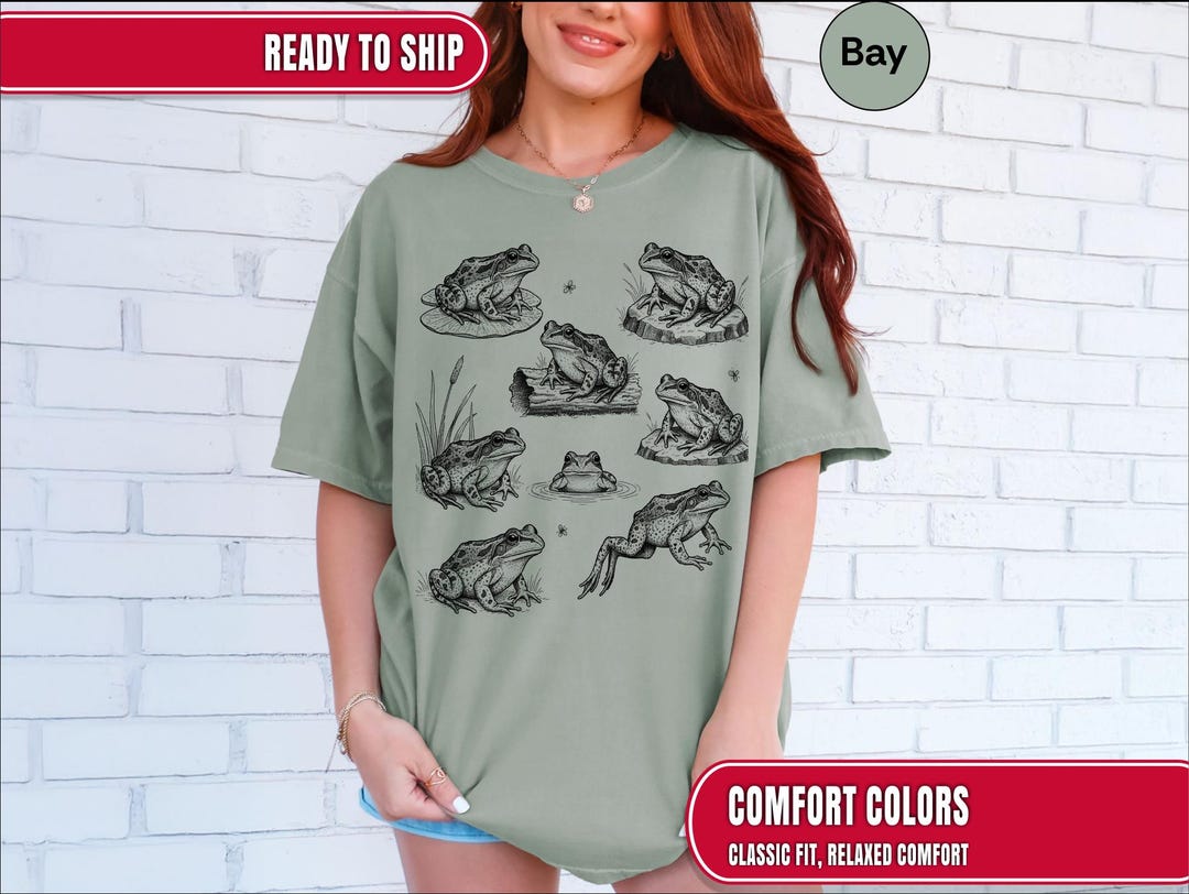 Frogs 90s Vintage Tattoo Style Shirt, Comfort Colors Frog 90s Y2k Retro ...