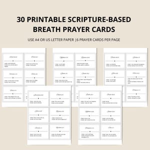 Scripture Breath Prayer Cards: Christian Inspiration (digital Download ...