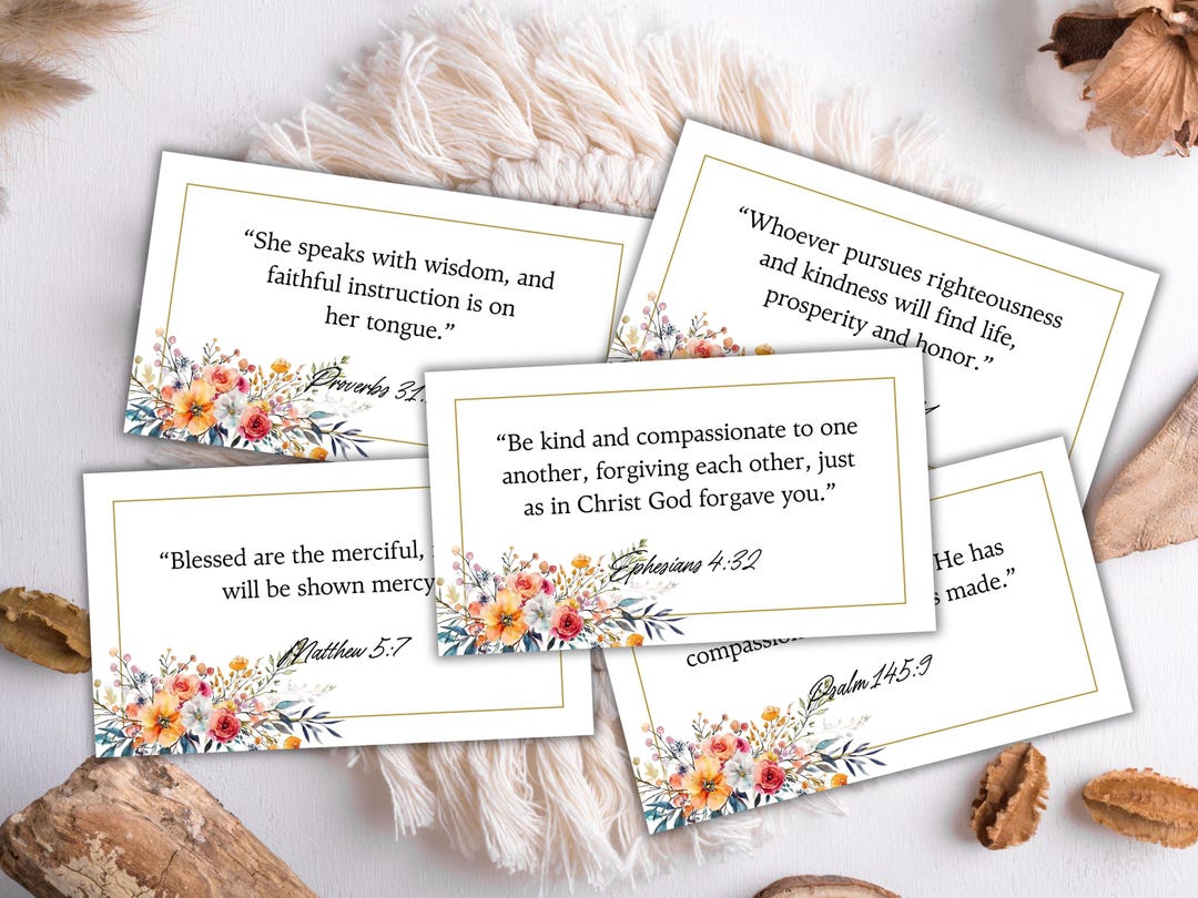 30 Bible Verses About Kindness Printable | Christian Scripture Verse ...
