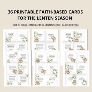 36 Printable Bible Verse Cards for the Lenten Season, Holy Week ...