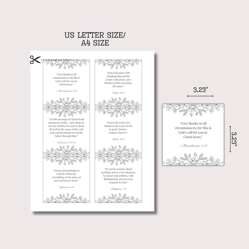 30 Gratitude Bible Verse Cards: Minimalist Scripture, Daily Devotion ...
