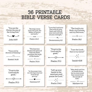 36 Encouraging Bible Verse Cards: Heart Theme (PDF Printable) - Etsy