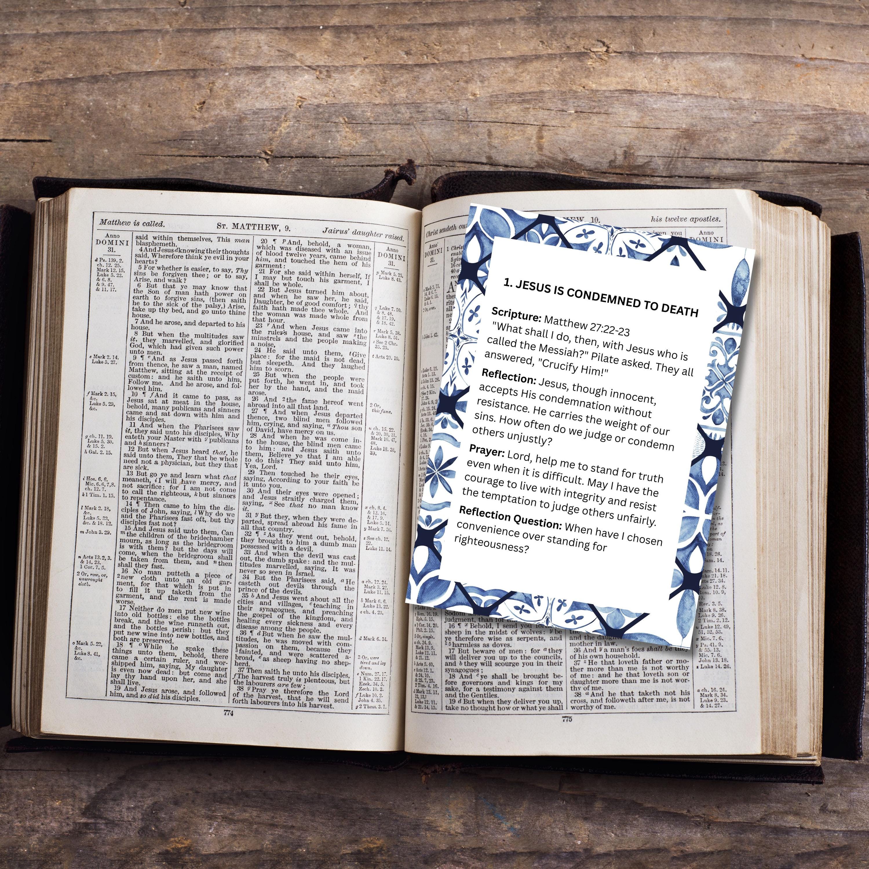 Catholic Stations of the Cross Reflection Cards: Printable Devotional ...