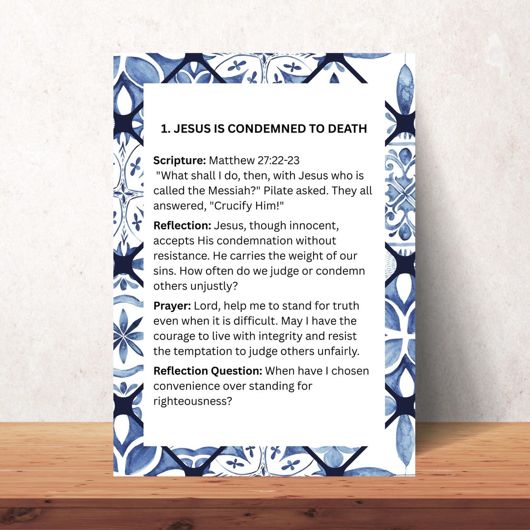 Catholic Stations of the Cross Reflection Cards: Printable Devotional ...