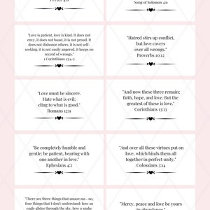 30 Sets of Printable Bible Verses About Love and Marriage, Christian Wedding Cards Digital ...