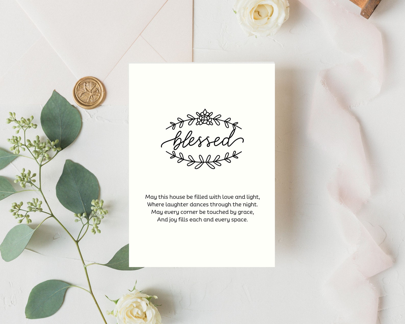 Christian Housewarming Gift Card Printable, House Blessing (A5, A6) - Etsy