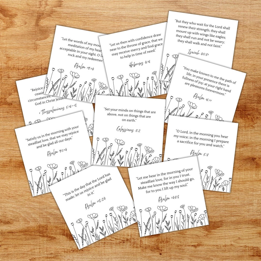 Printable Bible Verse Cards: Daily Devotions for Christian Women ...