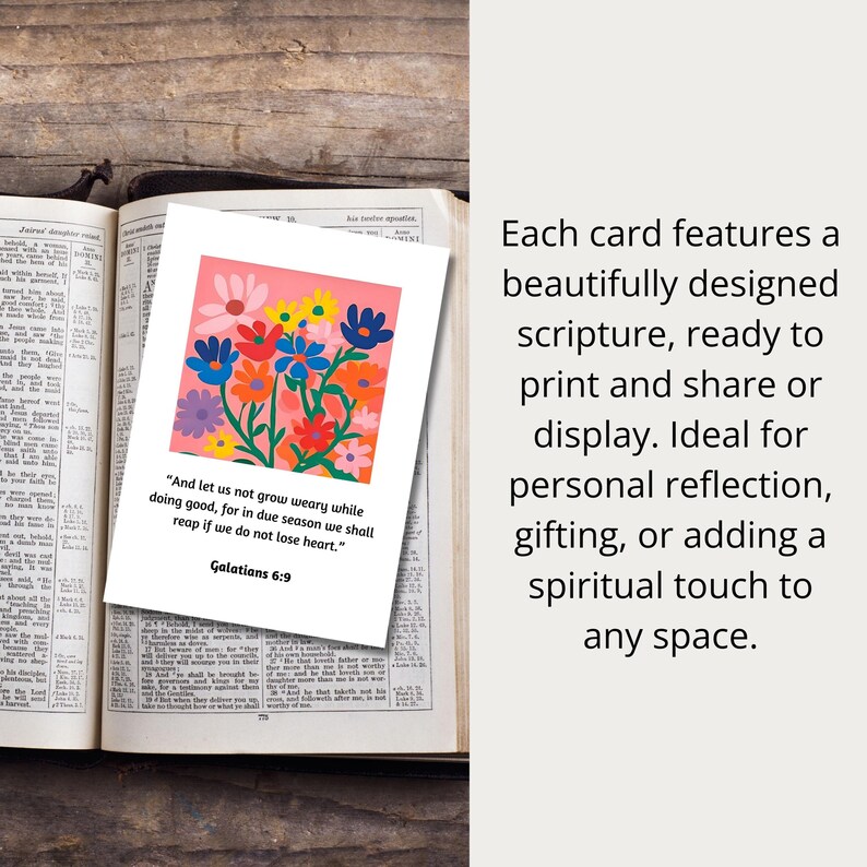 100 Printable Bible Verse Cards, Faith Based Affirmation Cards, Pretty ...