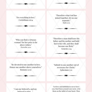 30 Sets of Printable Bible Verses About Love and Marriage, Christian Wedding Cards Digital ...