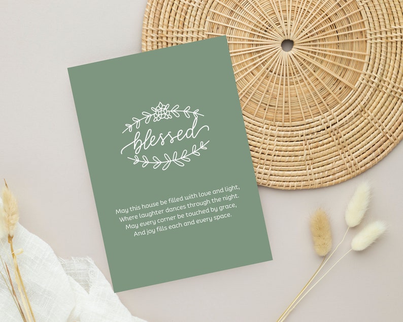 Christian Housewarming Gift Card Printable, House Blessing (A5, A6) - Etsy