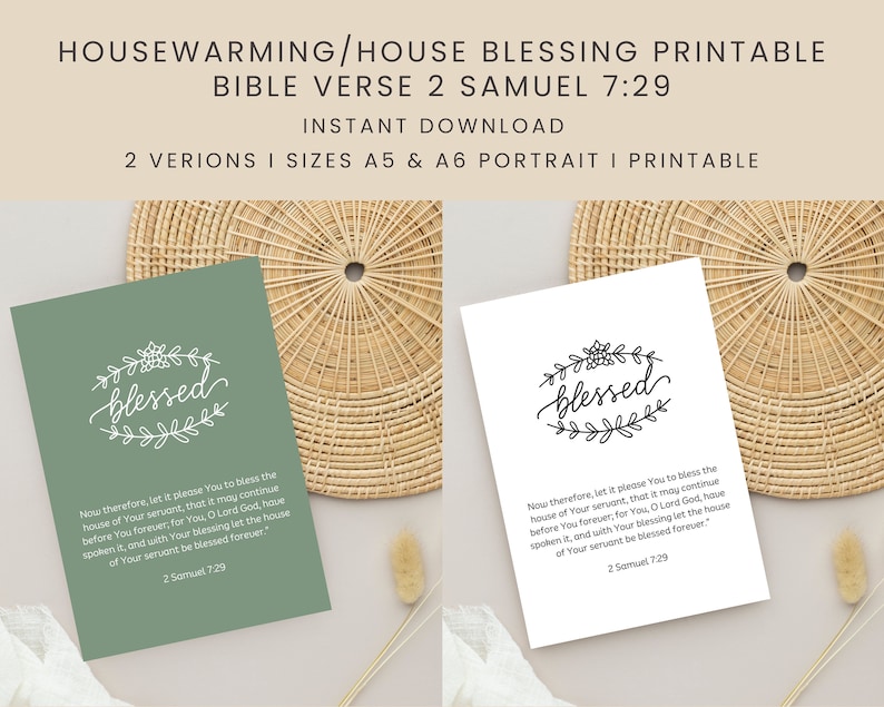 Printable Housewarming Card, House Blessing, New House, New Neighbors ...
