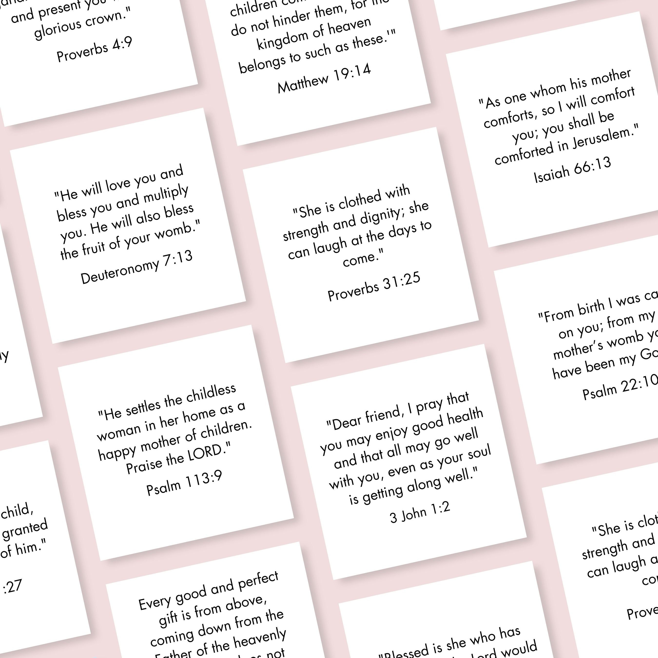 30 Printable Bible Verse Cards, Scripture Cards Gift for Mom, Pregnancy ...