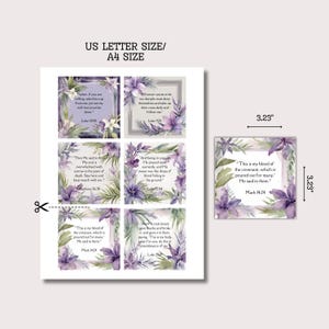 Bible Verse Cards for the Lenten Season, 36 Scripture Cards Printable ...