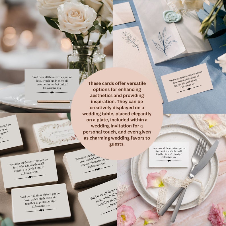 30 Sets of Printable Bible Verses About Love and Marriage, Christian ...