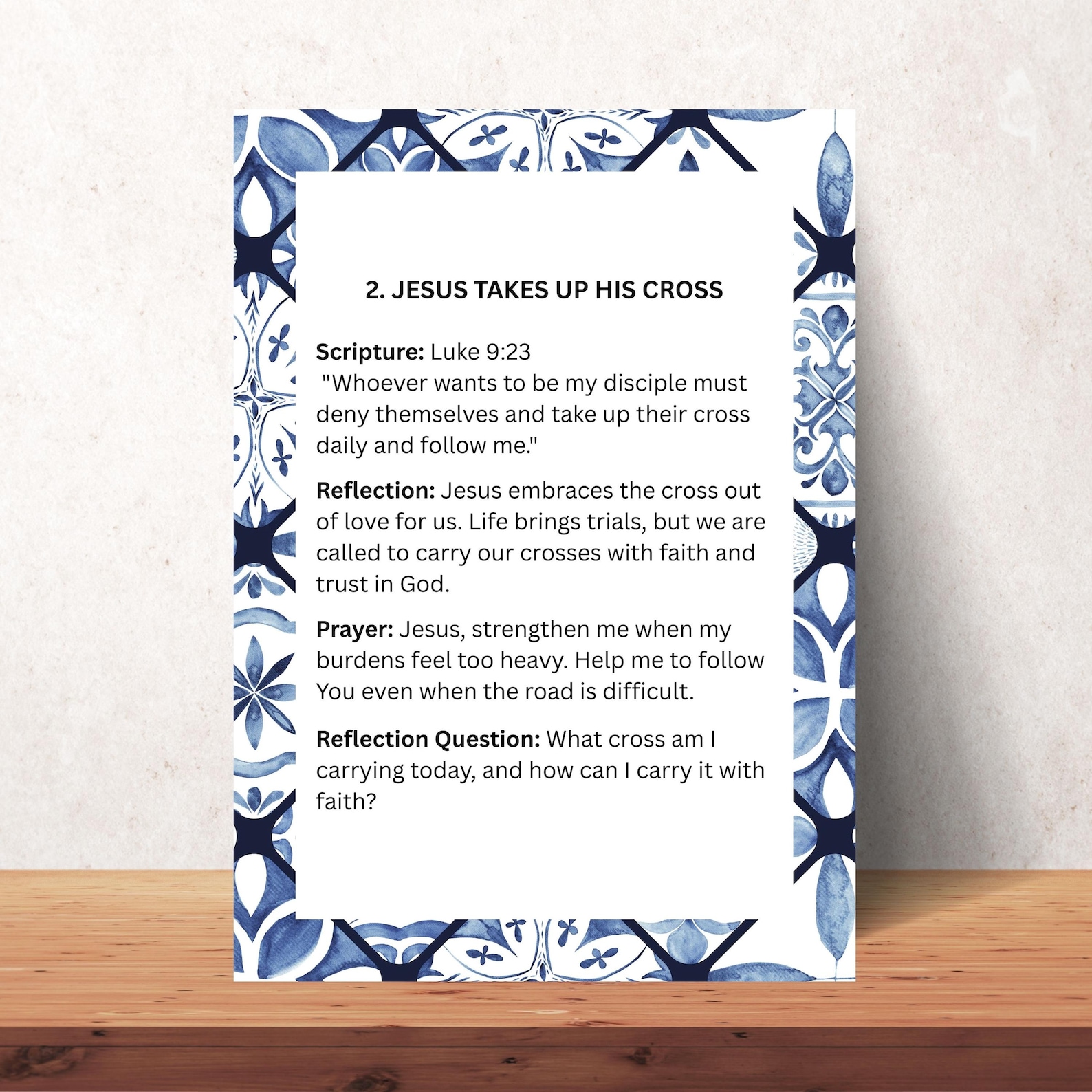 Catholic Stations of the Cross Reflection Cards: Printable Devotional ...