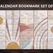 2024 Calendar Bookmark Set of 5 Boho Theme, Digital Download, Printable ...
