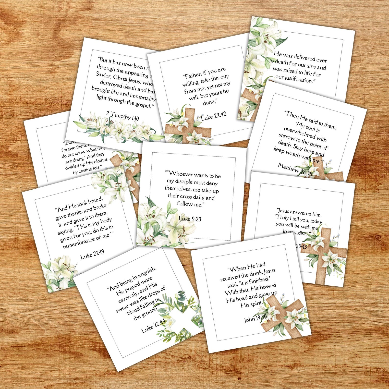 36 Printable Bible Verse Cards for the Lenten Season, Holy Week ...