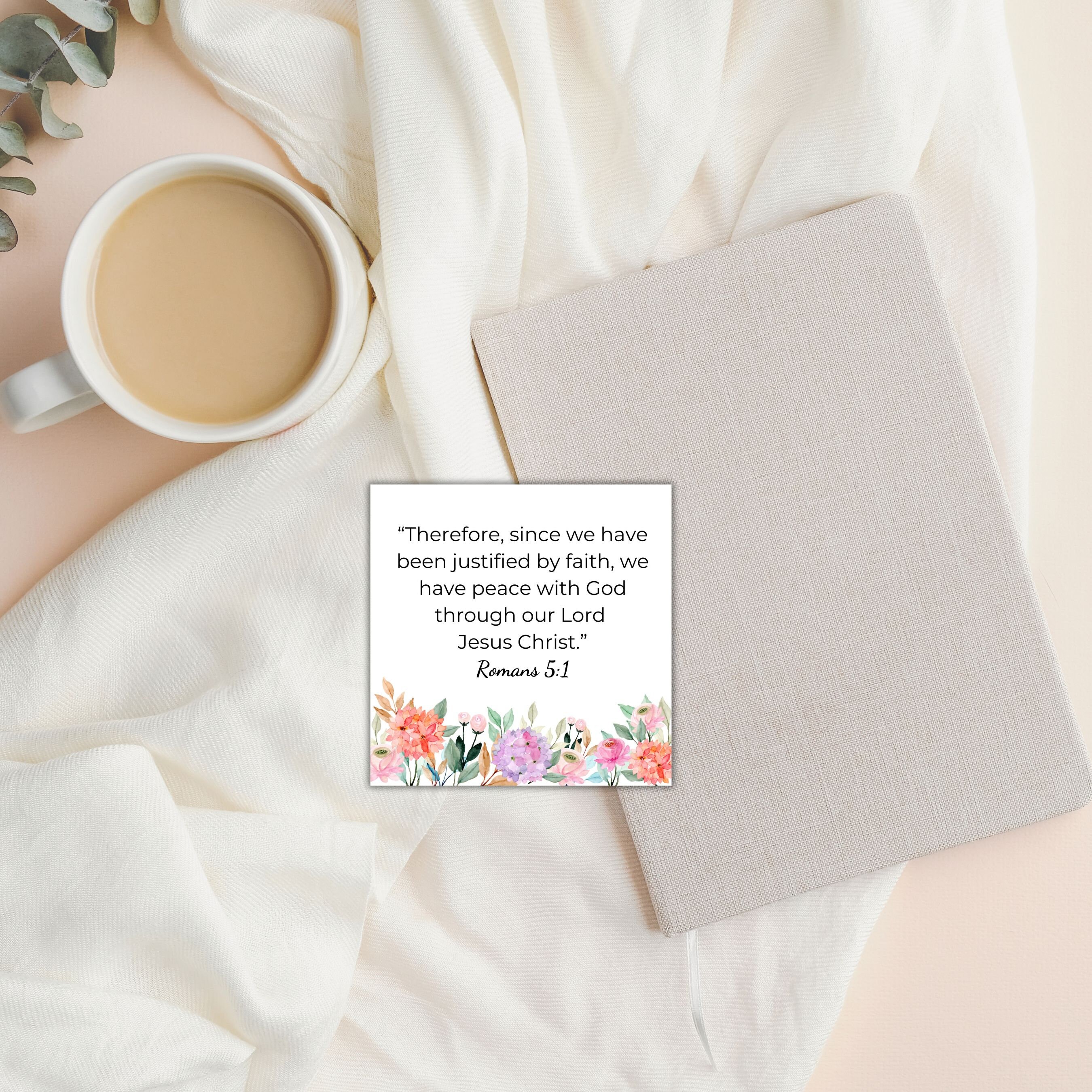 Printable Bible Verse Cards: Watercolor Floral Christian Encouragement ...