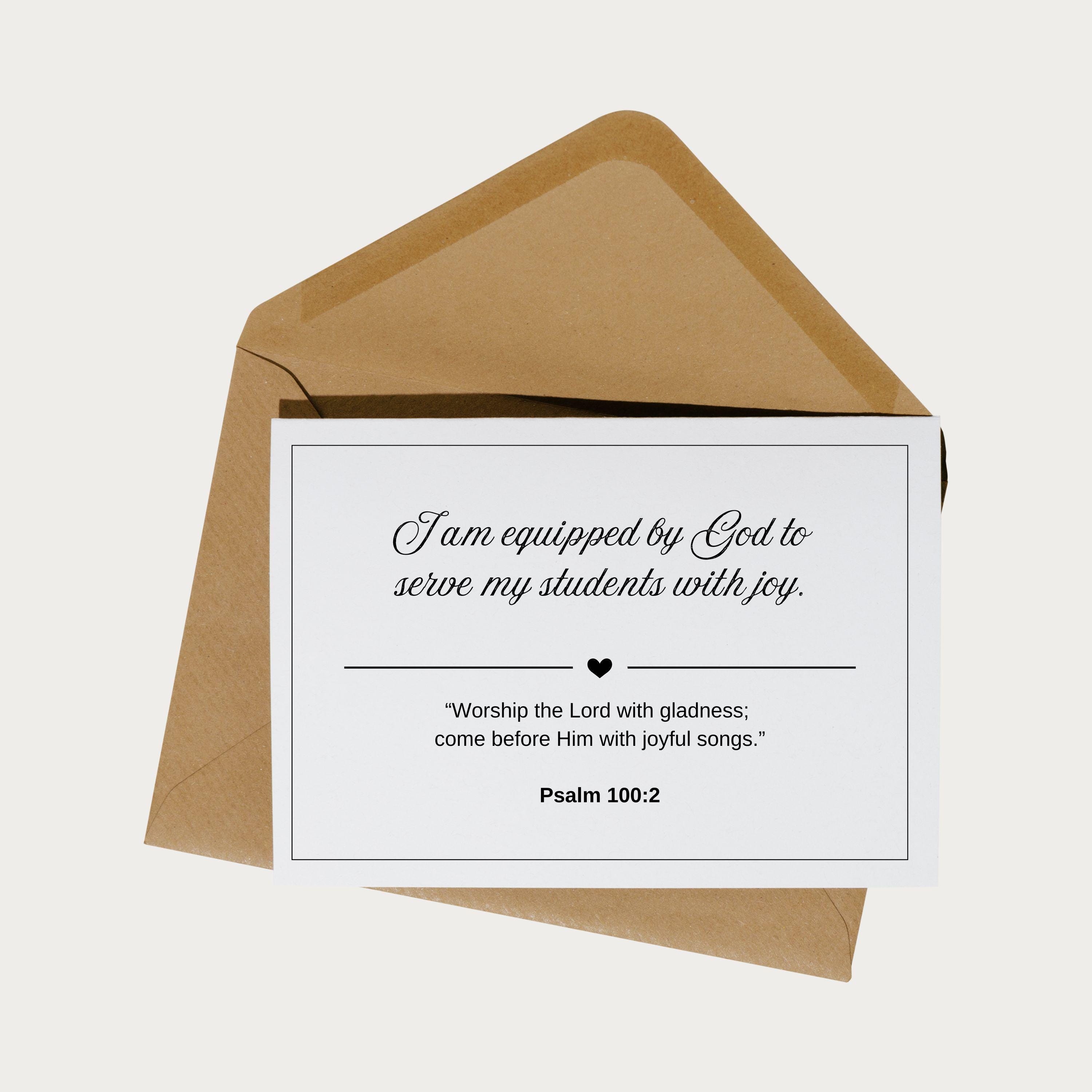 30 Printable Faith-based Affirmation Cards for Teachers, Bible Verse ...