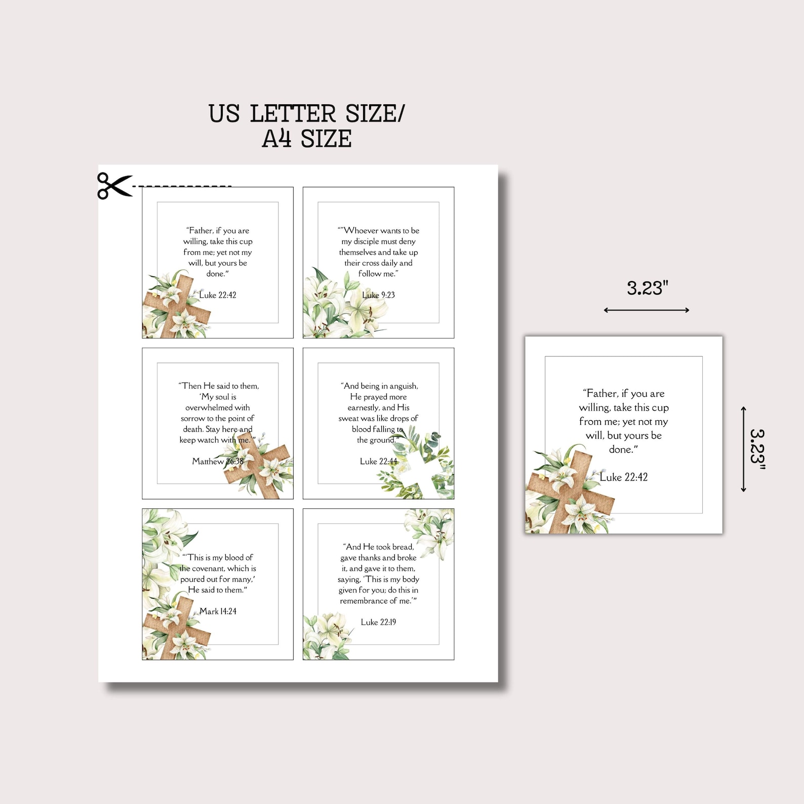 36 Printable Bible Verse Cards for the Lenten Season, Holy Week ...