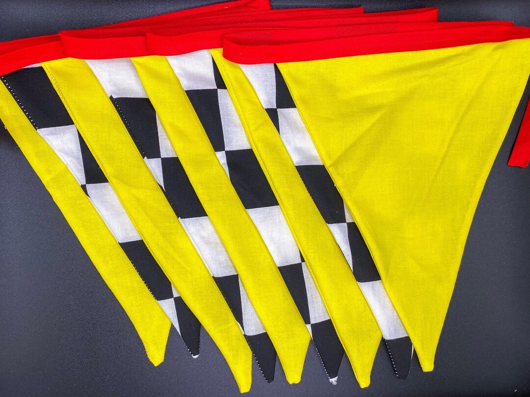 Race Car Fabric Bunting, F1 Party Decor, Race Car Birthday Banner ...