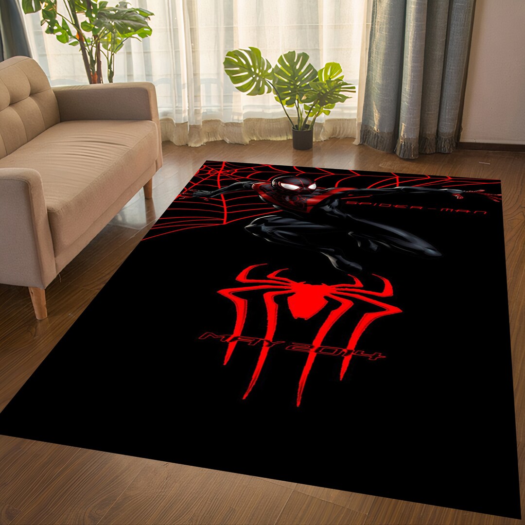 Spiderman Rug,spiderman Pattern Rug,spider Man Comic Rug,spiderman Area ...