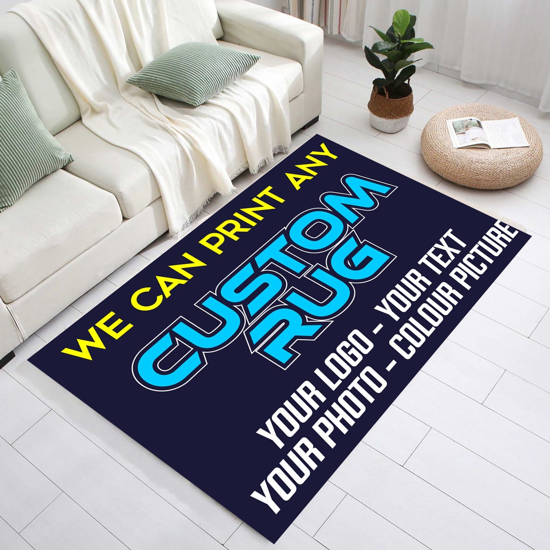 Rug Design, Your Text, Your Name, Personalized Rug, Your Image , Custom ...