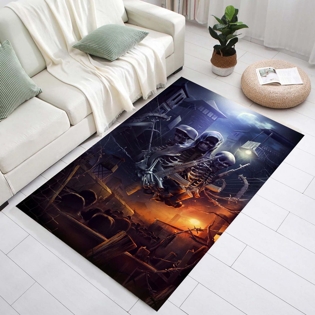 Skeleton Pattern Rug,horror Movie Rug,cinema Rug,cool Rugs,living Room ...