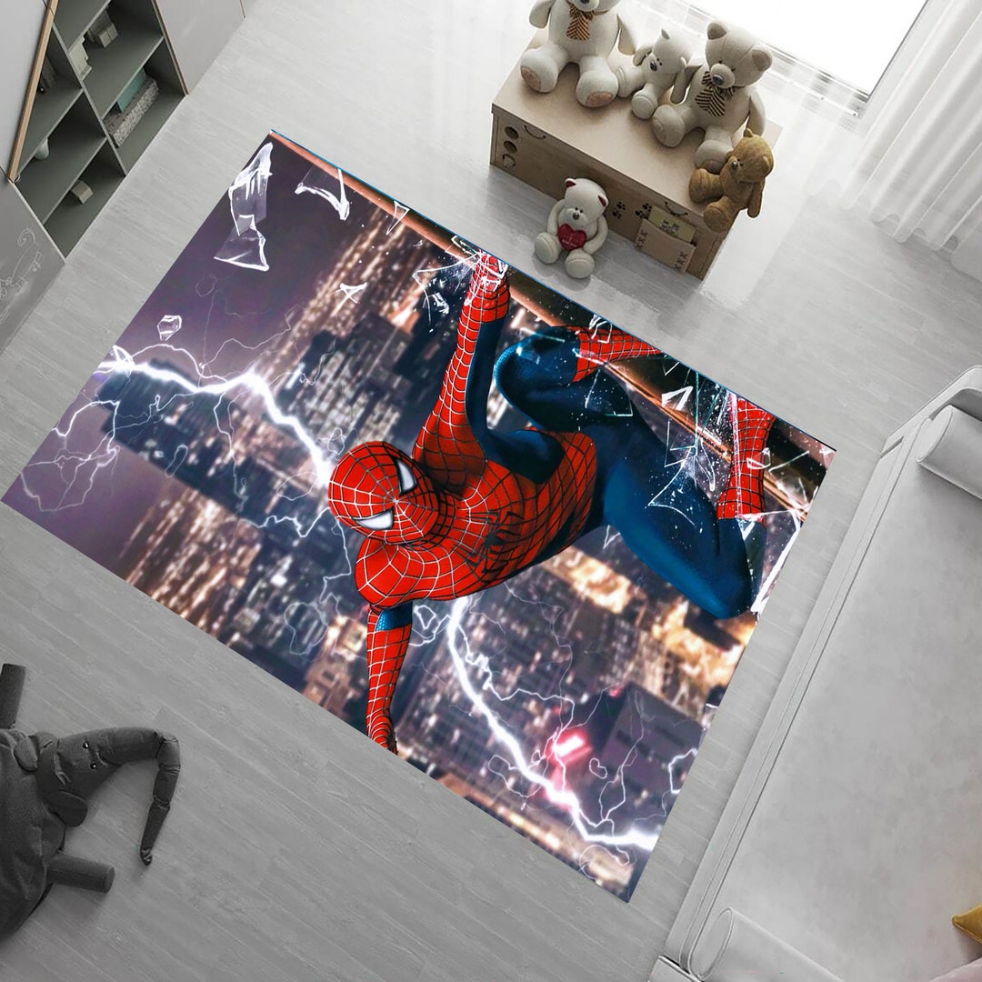Spiderman Rug,spiderman Pattern Rug,ligtning Rug,kids Room Rug,boys Rug ...