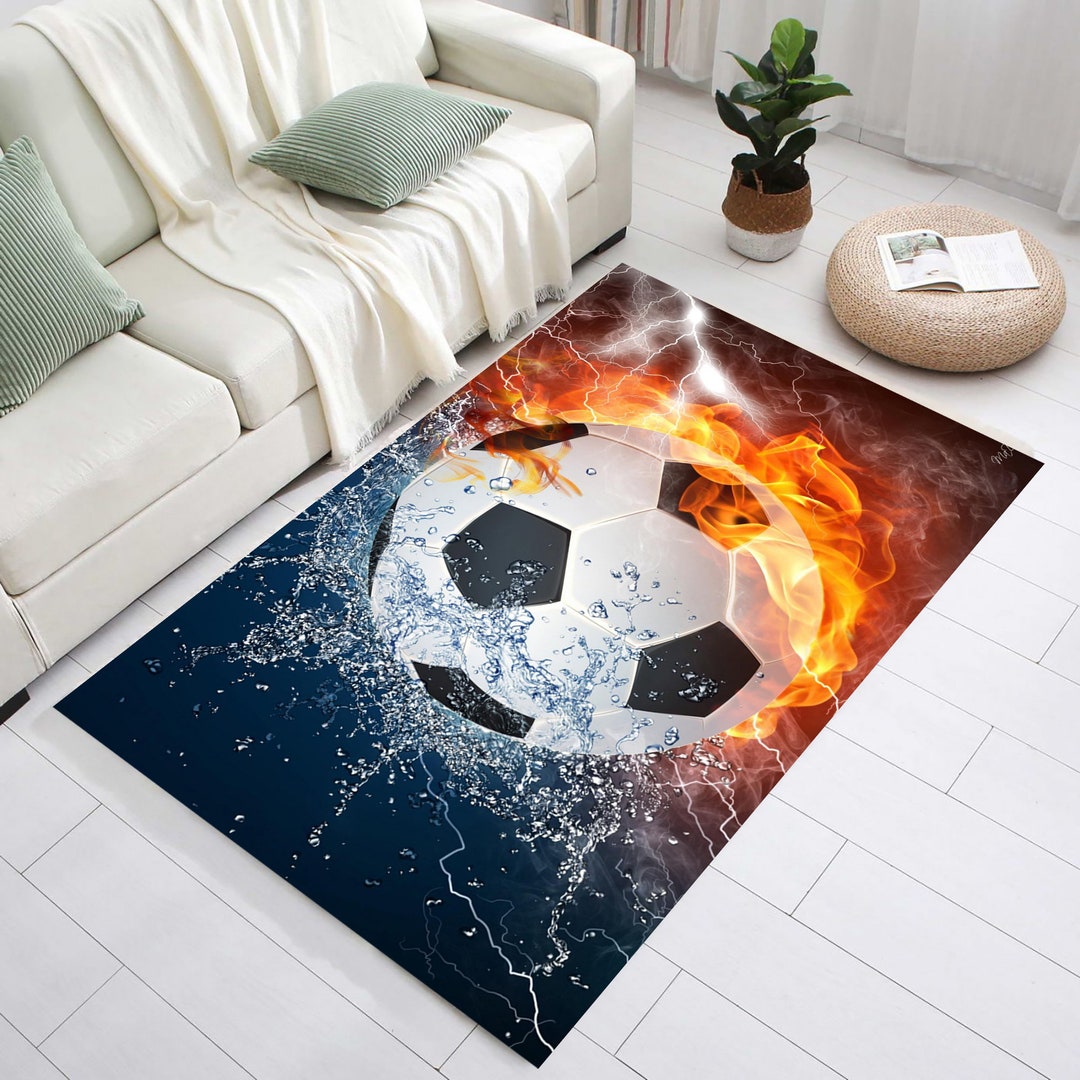 Football Pattern Rug,soccer Ball Pattern Rug,flame Pattern Rug,ball Rug ...