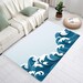 Wave Pattern Rug,summer Rug, Ocean Wave Rug, Sea Wave Rug, Living Room ...