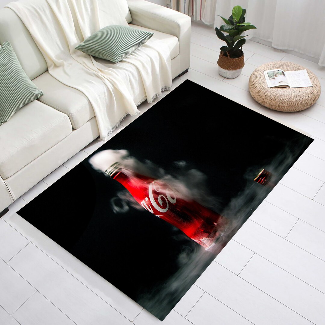 Coca Cola Rugdrink Rugcoca Cola Pattern Rugliving Room - Etsy