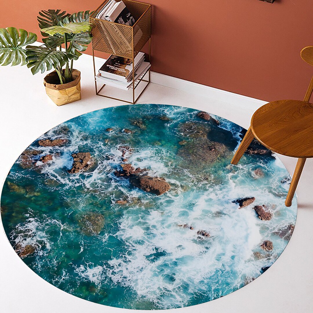 Ocean Wave Rug,sea Pattern Rug,relaxing Rug,sea Wave Rug,cool Rug ...