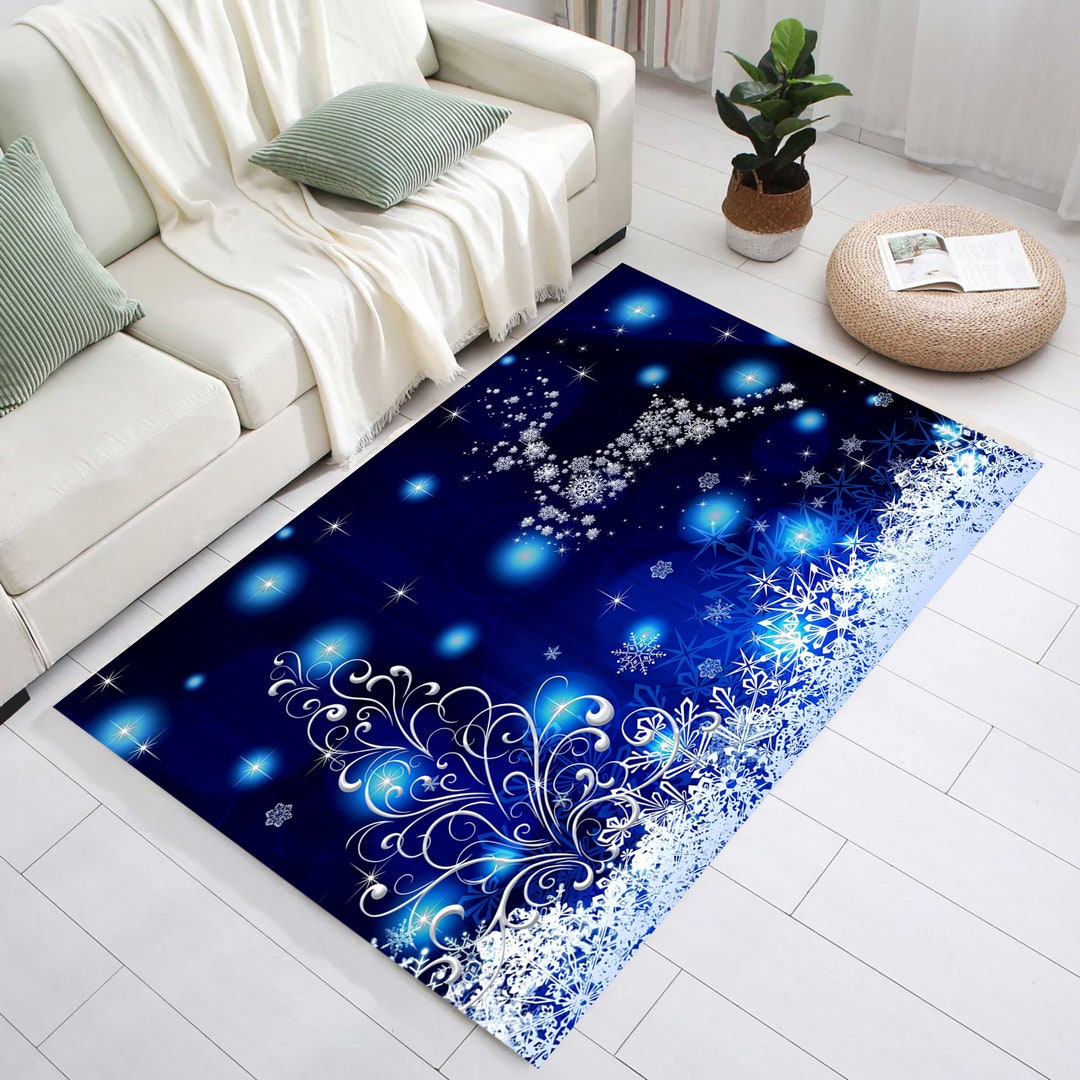 Deer Pattern Rug,star Pattern Rug,snowflakes Pattern Rug,winter Themed ...