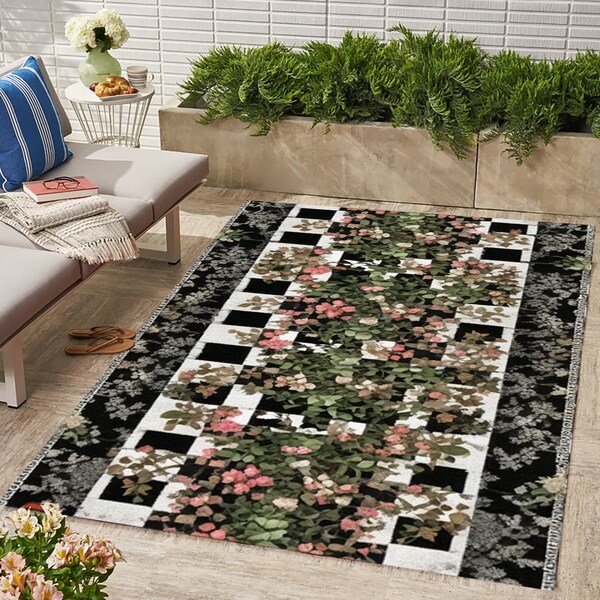 Floral Rug - Etsy