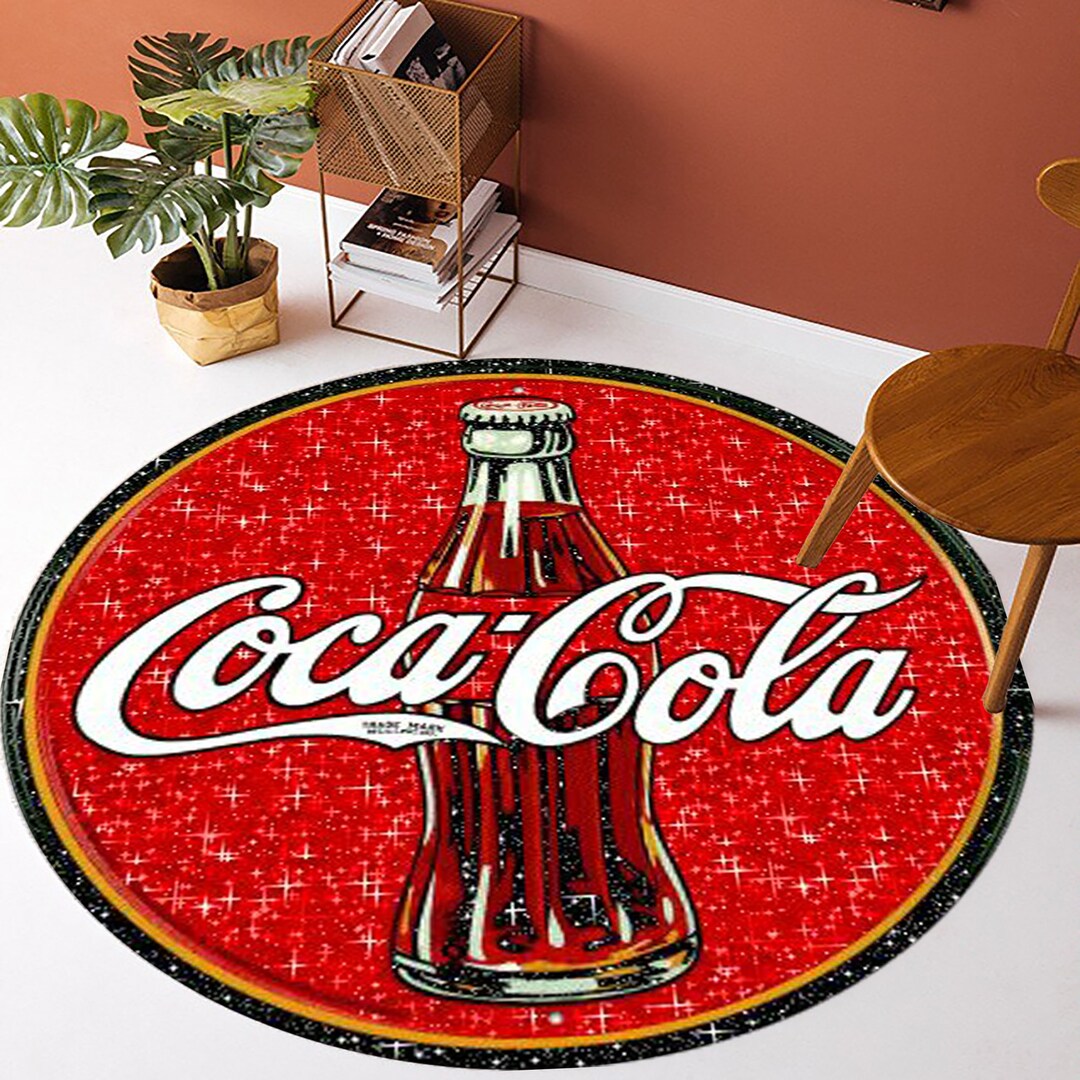 Coca Cola Rug,cola Pattern Rug,drink Coke Rug,cola Written Rug,retro ...