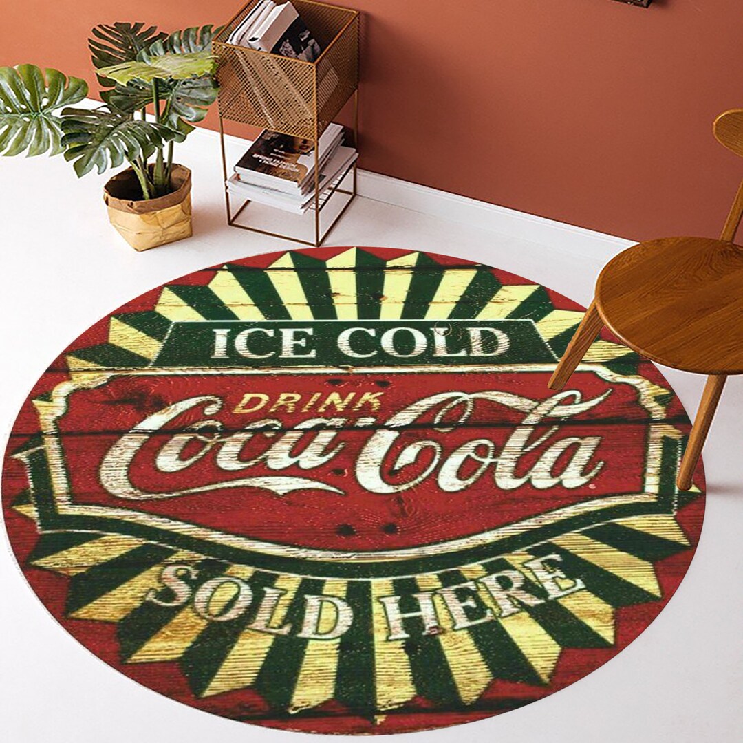 Coca Cola Rug,cola Pattern Rug,drink Coke Rug,cola Written Rug,retro ...